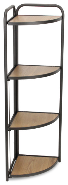 Lefeld 4 Tier Foldable Corner Shelf - Modern - Display And Wall Shelves ...