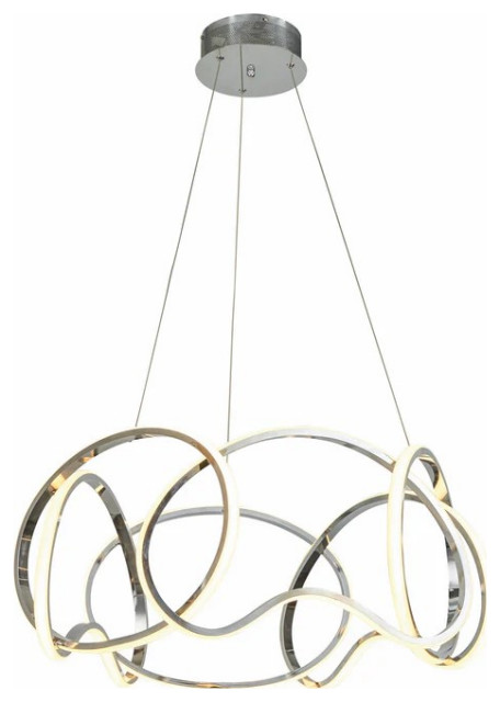 Thumprints Irvine 1 Light Dining Chandelier, Chrome, FT-T1042-CH ...