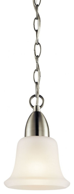 1 Light Contemporary Mini Pendant Light Fixture Satin Etched Glass ...