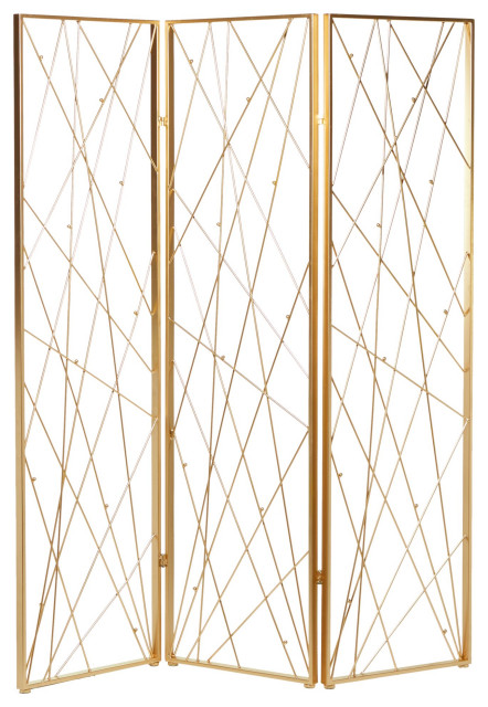 Unique Room Divider, 3 Panels Design With Abstract Line Pattern ...