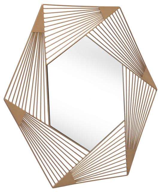 Aspect Hexagonal Mirror Gold - Contemporary - Wall Mirrors - by ...