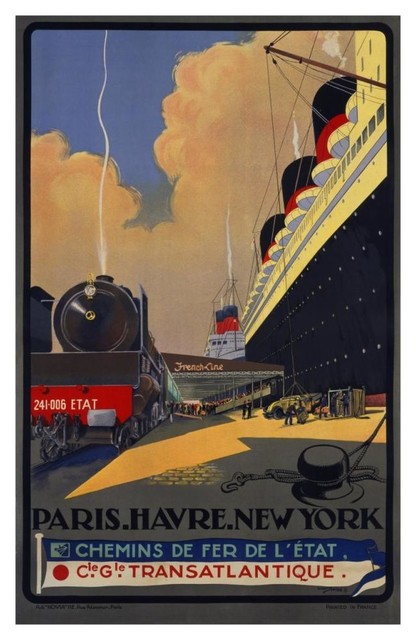 "Paris, Havre, New York" Digital Paper Print by Albert Sebille, 16"x24 ...
