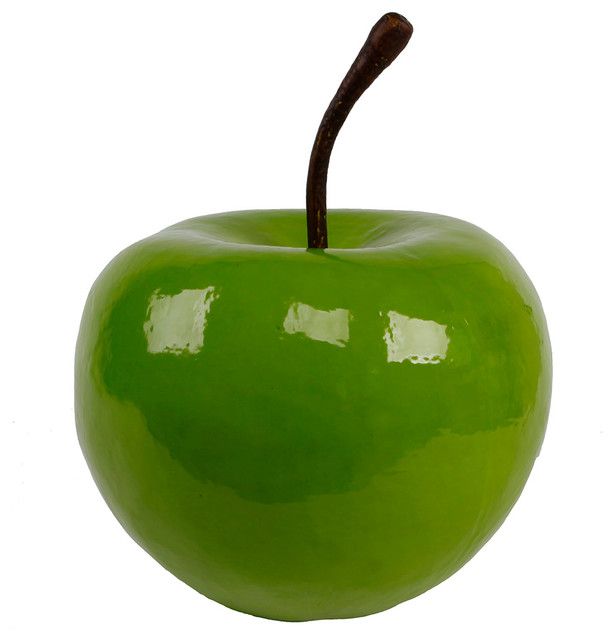 15" Giant Apple, Green - Farmhouse - Decorative Objects And Figurines ...