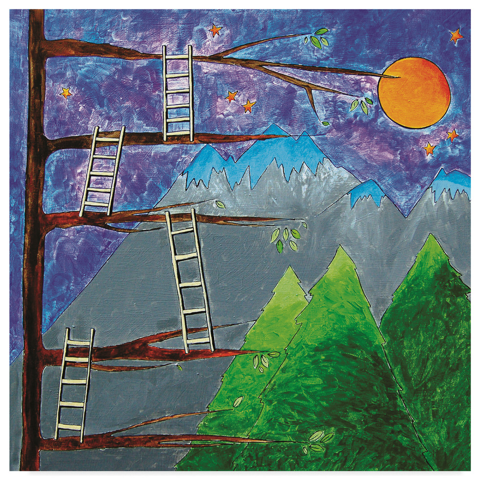 Nicole Dietz 'Reach for the Stars' Canvas Art, 35"x35" - Contemporary ...