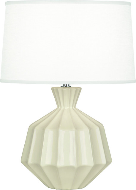 Robert Abbey Orion - One Light Table Lamp, Oyster Linen Shade ...
