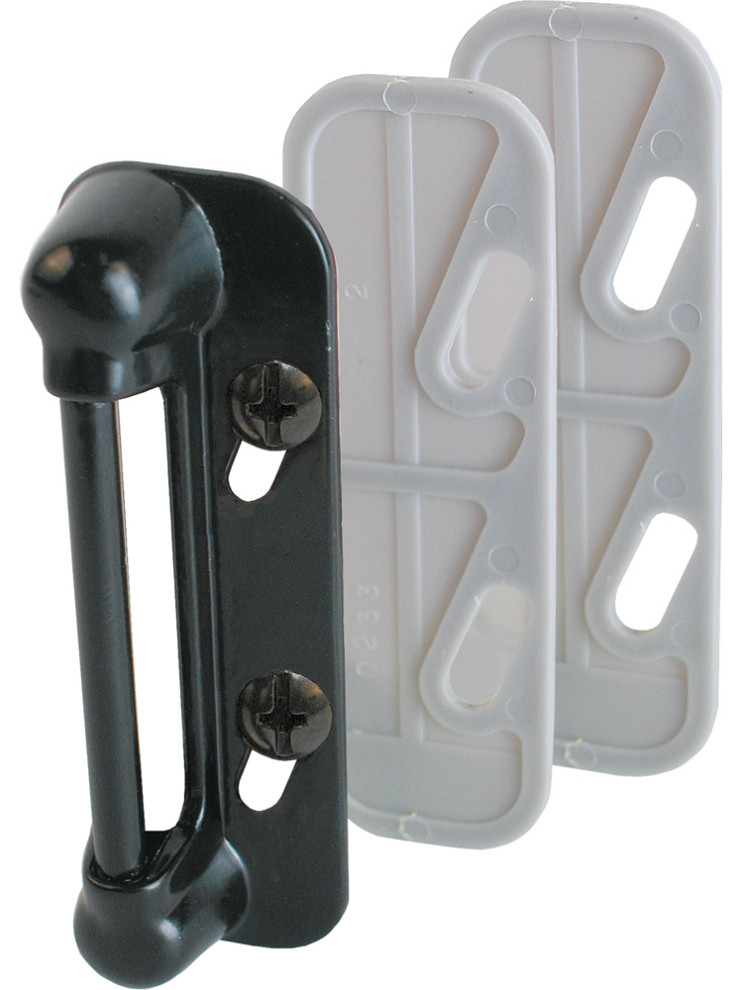 Aluminum Painted Black, spring-loaded Screen Door Strike Plate ...