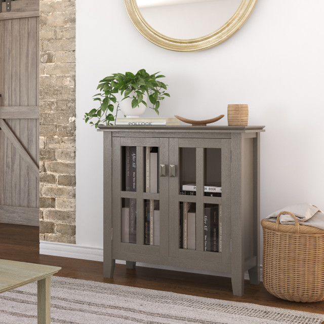 Artisan Solid Wood Low Storage Cabinet - Transitional - Storage ...