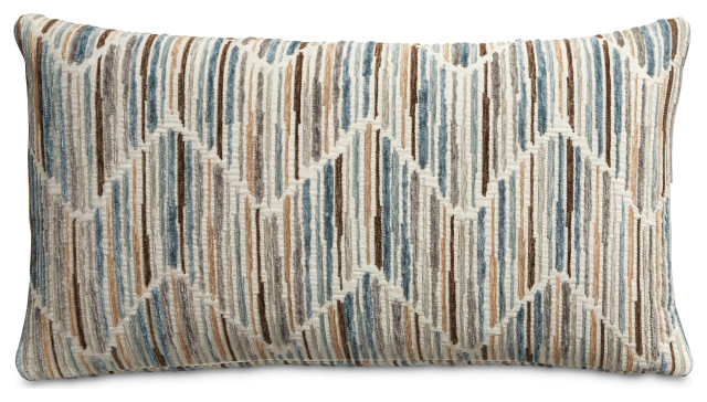 Renue Augusta 13"x24" Chenille Throw Pillow, Set of 2, Vapor Blue ...