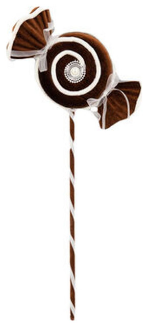 December Diamonds Gingerbread Village Brown Lace Lollipop Pick, 20 inch ...