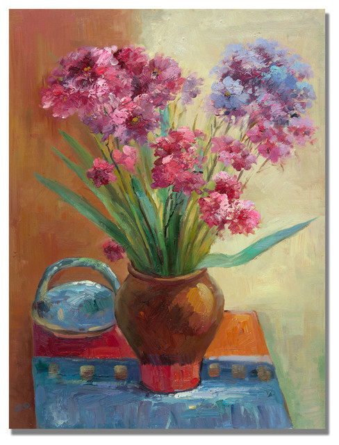 'Spring Flowers' Canvas Art by Rio, 26" x 32" - Traditional - Prints ...