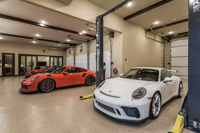 A Luxurious Garage and Man Cave - Traditional - Garage - Houston - by ...