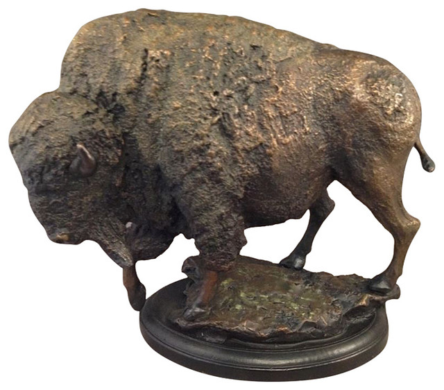 Bison Bronze Sculpture - Southwestern - Sculptures - by Wildlife ...