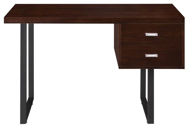 Modway Furniture Turn Office Desk, Walnut - Transitional - Desks And ...