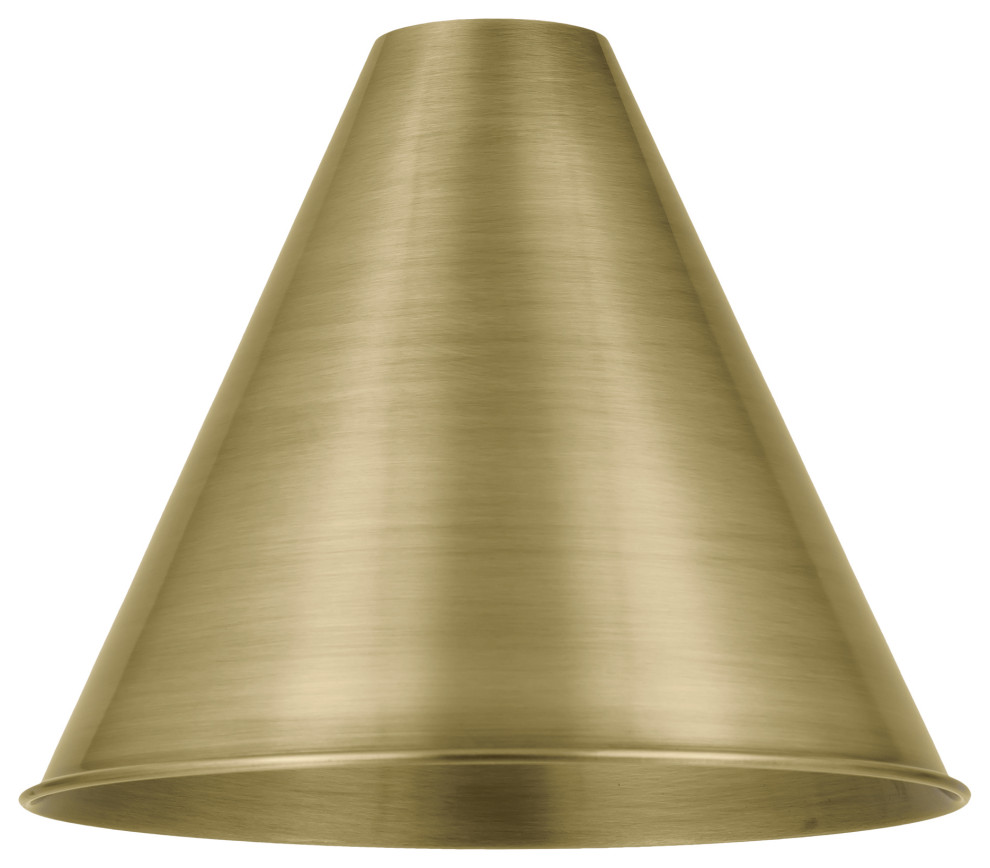 Innovations Ballston Cone-Light 16" Antique Brass Metal Shade ...