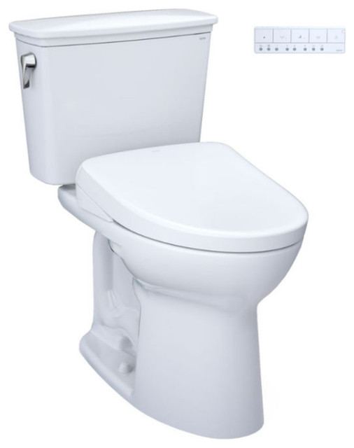TOTO Drake Transitional WASHLET+ Two-Piece Toilet with S7 Bidet Seat, 1 ...