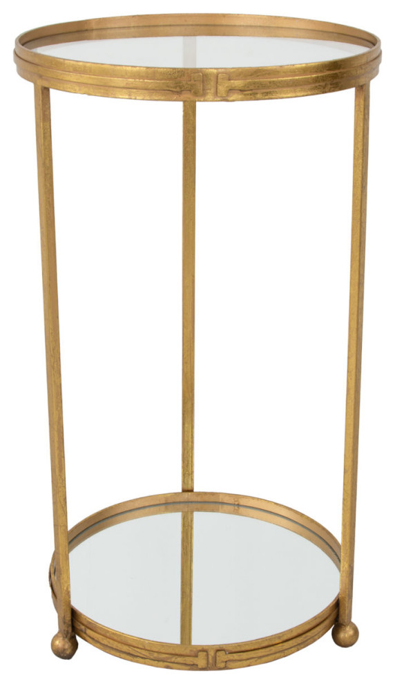 Adarsh Champagne& Gold Side Table - Contemporary - Side Tables And End ...