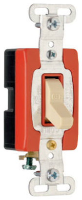 Pass & Seymour Grounding Single Pole Toggle Switch, 20A, 120/277V ...