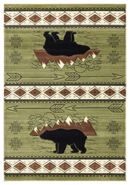 United Weavers Cottage Timberland Green Area Rug 7'10"x10'6" - Modern ...