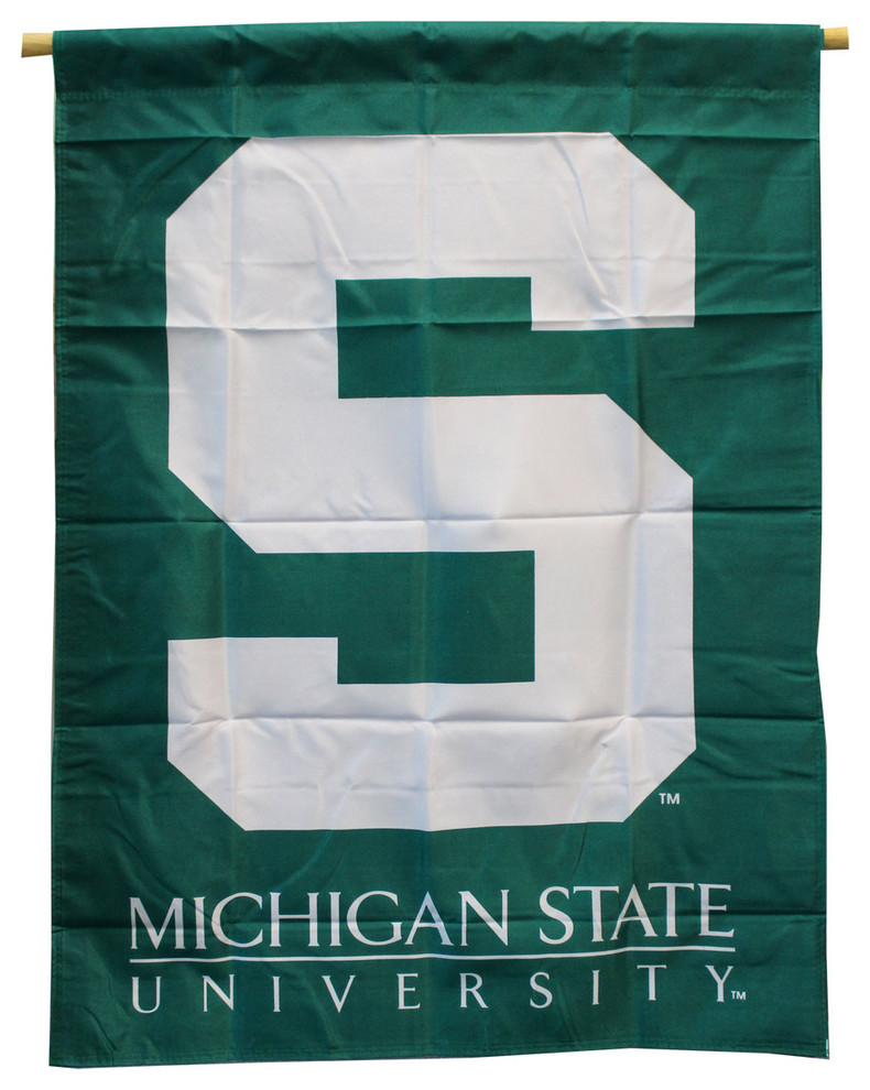 Michigan State, 28"x40" 2-sided NCAA Banner - Contemporary - Flags And ...