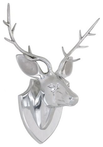 Torre and Tagus Aluminum Stag Head Plaque, Large - Contemporary - Wall ...