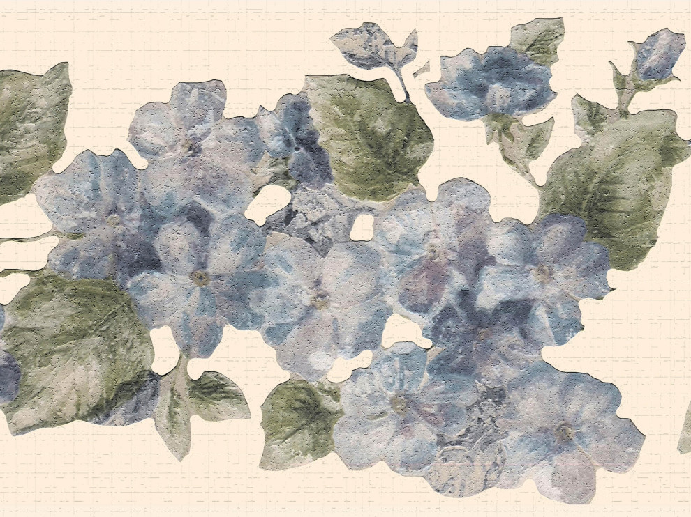 Flowers Peel and Stick Wallpaper Border 15'x7", Roll 15 ft. x 7 in ...