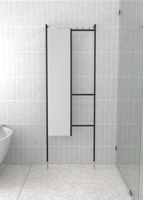 Leaning Hat Rack Mirror - Transitional - Bathroom Mirrors - by Glass ...