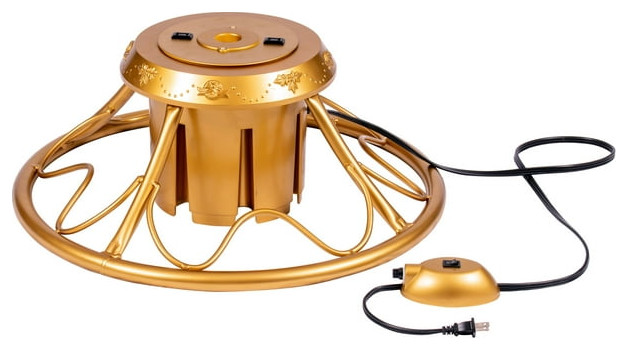 Vickerman PT190022 Gold 360 Degree Rotating Tree Stand for Artificial ...