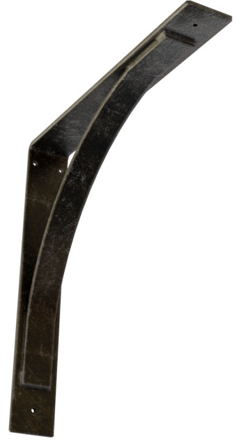 3"W x 6"D x 6"H Morris Steel Bracket, Antiqued Brass, 3"W x 20"D x 20"H - Brackets - by Ekena ...