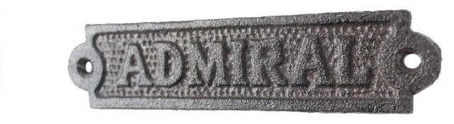 Cast Iron Admiral Sign 6" - Rustic - Novelty Signs - by Handcrafted ...