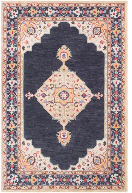 Hand Tufted Fire Work Area Rug FIR-1003, 8'x10' - Mediterranean - Area ...