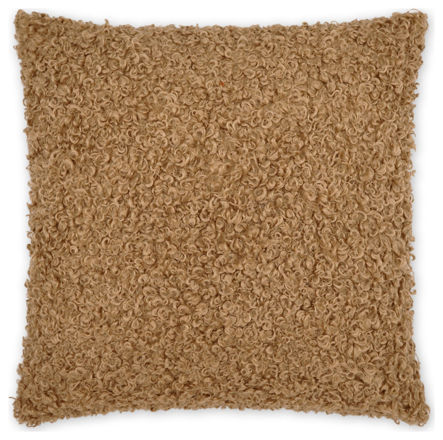 Lambsy Pillow - Camel, 24" x 24" - Contemporary - Decorative Pillows ...