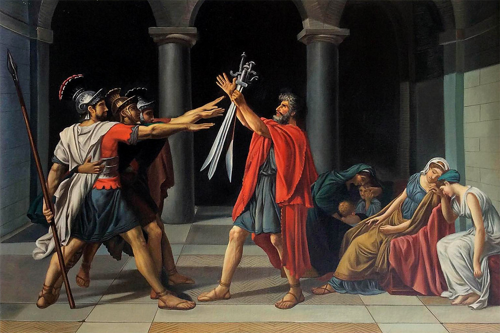 Oath of the Horatii, 1784-1785 - Traditional - Paintings - by ...