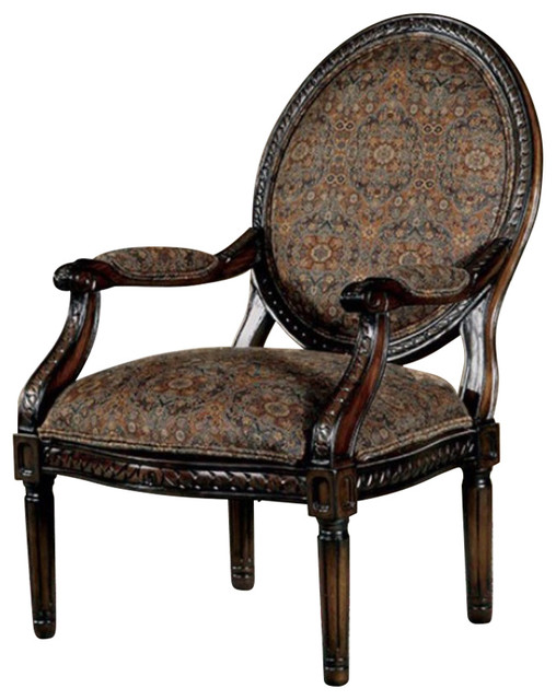 Accent Chair Tobacco Oak Brown - Traditional - Armchairs And Accent ...