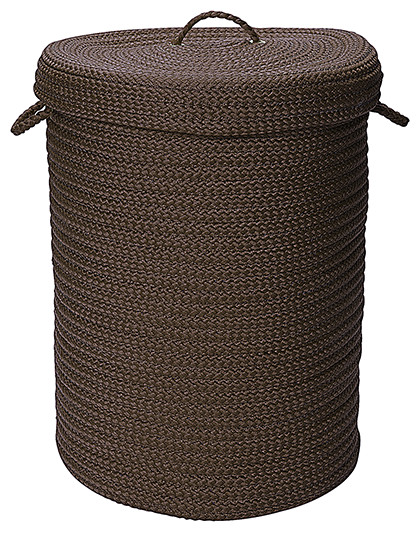 Colonial Mills Hamper Simply Home Solid Mink Round Hamper With Lid ...