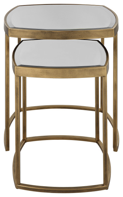 Vista Gold Nesting Tables, Set of 2" - Contemporary - Coffee Table Sets ...