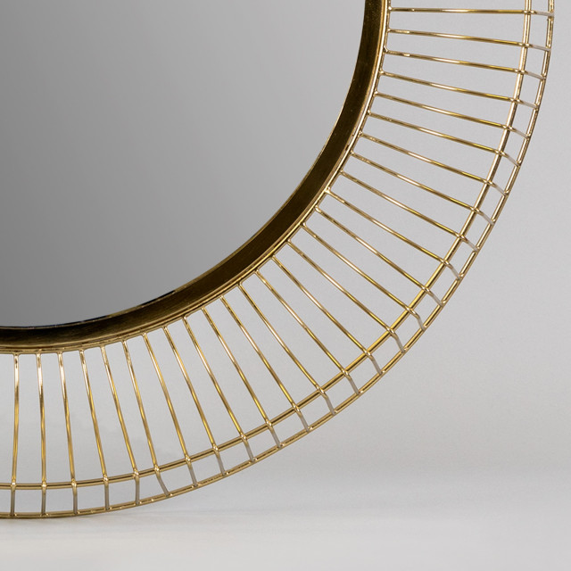 Round Gold Iron Wall Mirror - Contemporary - Wall Mirrors - by ...