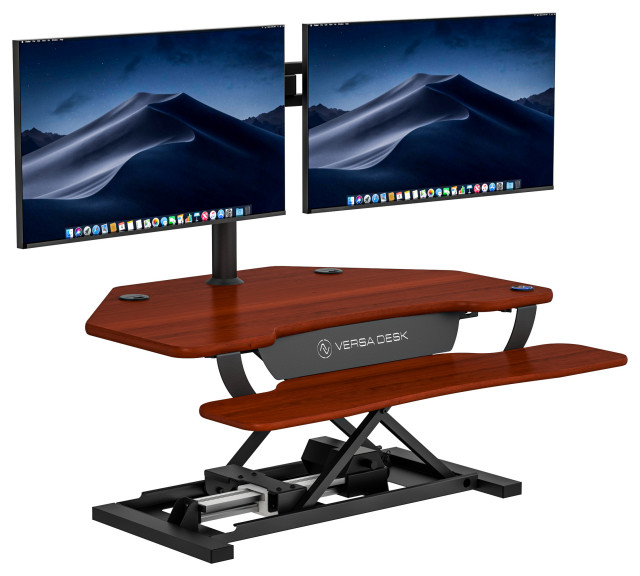 VERSADESK Electric Standing Desk Converter PowerPro Elite Corner w/ App ...