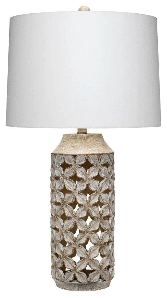 Elouan White-Washed Table Lamp - Farmhouse - Table Lamps - by Virgil ...