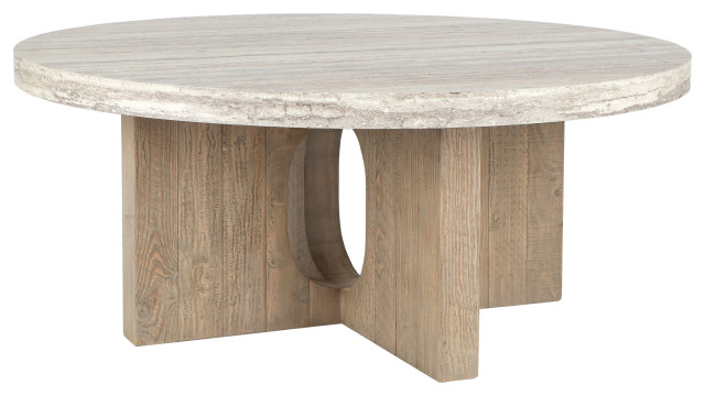 Talbot 42" Round Coffee Table - Farmhouse - Coffee Tables - by Kosas ...