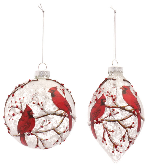 Cardinal Ornament, 6-Piece Set - Traditional - Christmas Ornaments - by ...