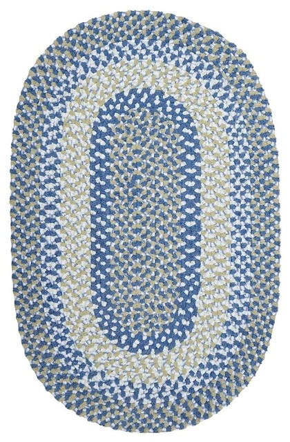 Colonial Mills Blokburst, Blue, 2x3, 7'x9' Oval - Contemporary - Area ...