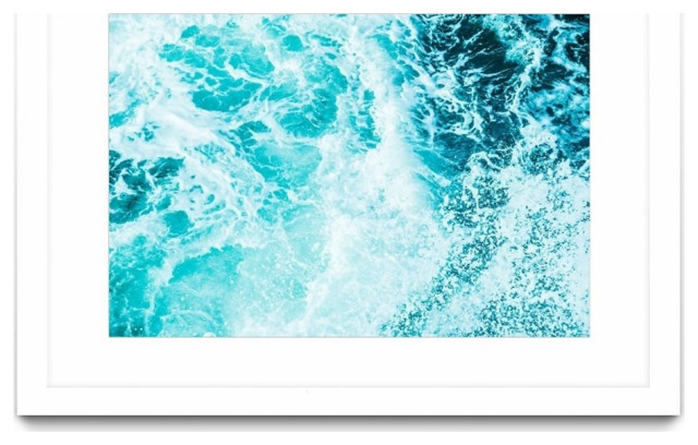 Giant Art 36x24 Ocean Sea Waves Square Matted and Framed in Multi-Color ...