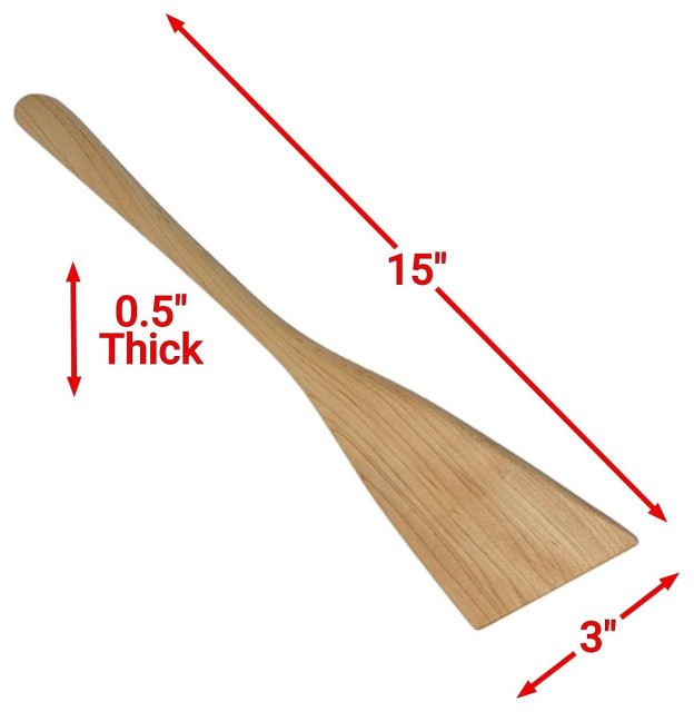 Solid Maple Wood Large Flat Spatula Cooking Spoon Antique Style USA ...