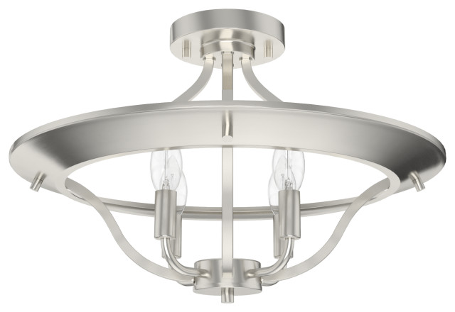 Maple Park Noble Bronze, Clear Glass 5 Light Round Cluster Ceiling ...