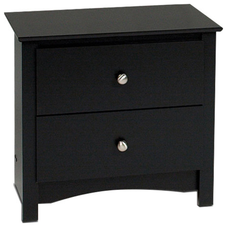 Sonoma Night Stand Table - Black - Transitional - Nightstands And ...