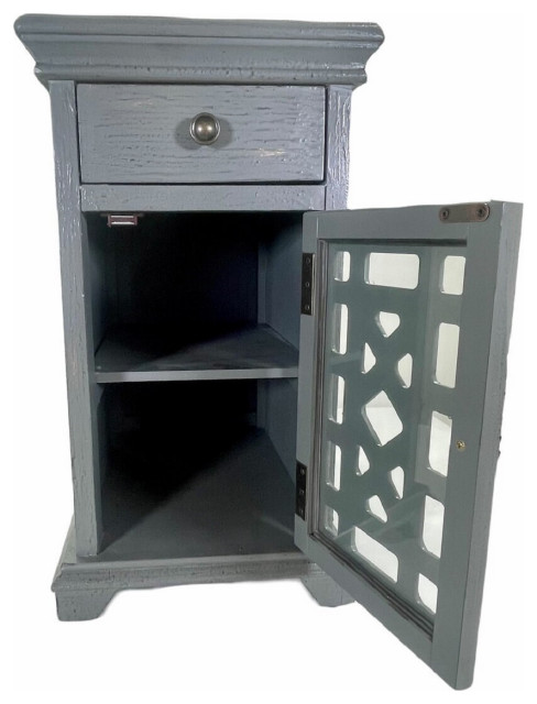 Chairside Storage Table, Distressed Gray - Farmhouse - Accent Chests ...