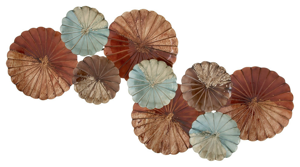 Rustic Brown Metal Wall Decor 48527 - Contemporary - Metal Wall Art ...