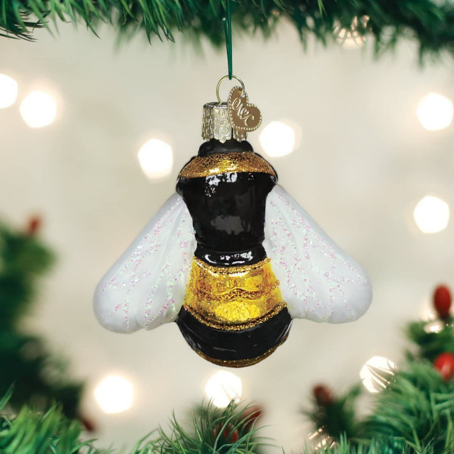 Old World Christmas Bumblebee Blown Glass Ornament - Traditional ...