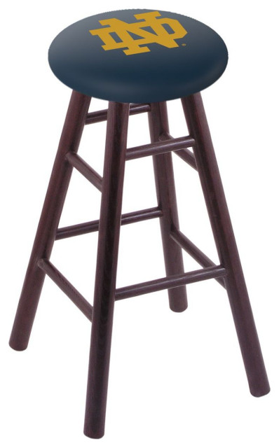 Holland RC Notre Dame ND 30" Swivel Oak Bar Stool - Dark Cherry ...