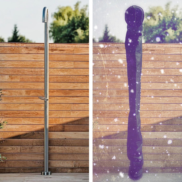 The Original Shower Parka Insulated Cover for Freestanding Outdoor ...